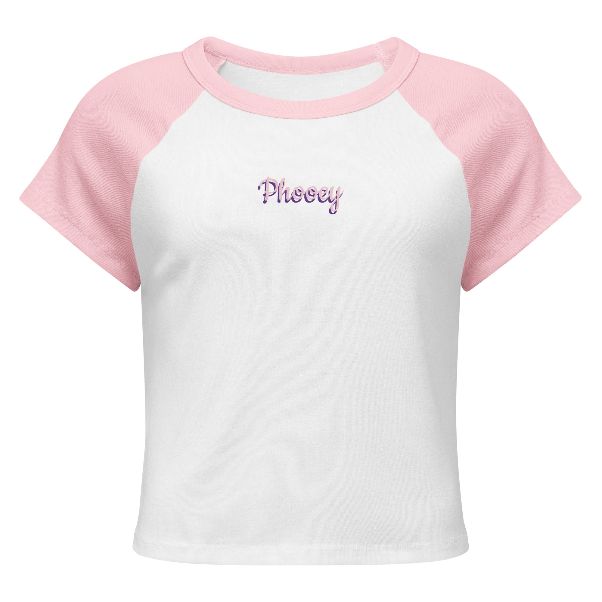 Phooey! Women’s micro rib raglan baby tee – Mr and Mrs Jackpot Merch